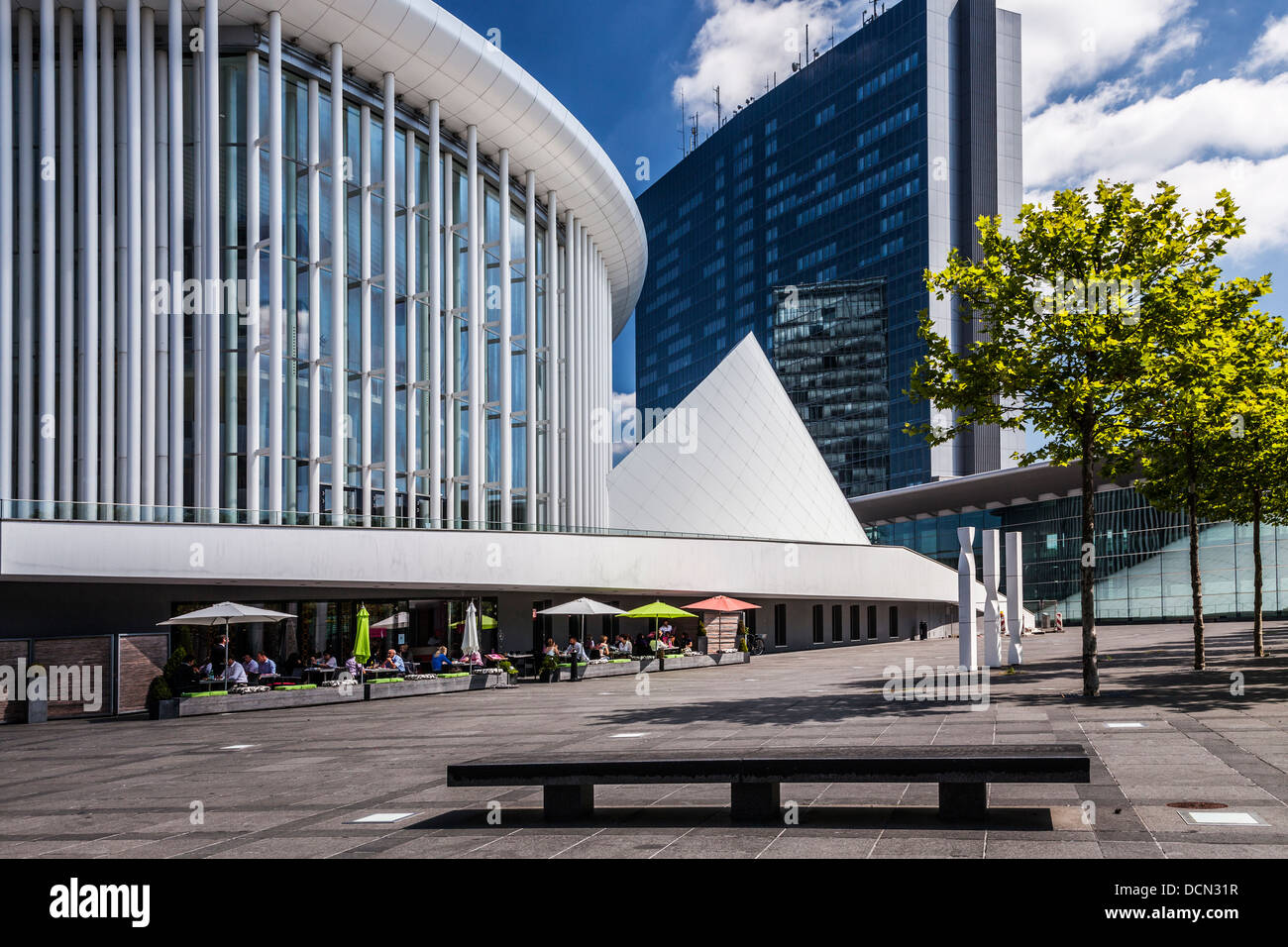 The Philharmonie concert hall (left) and the European Conference ...