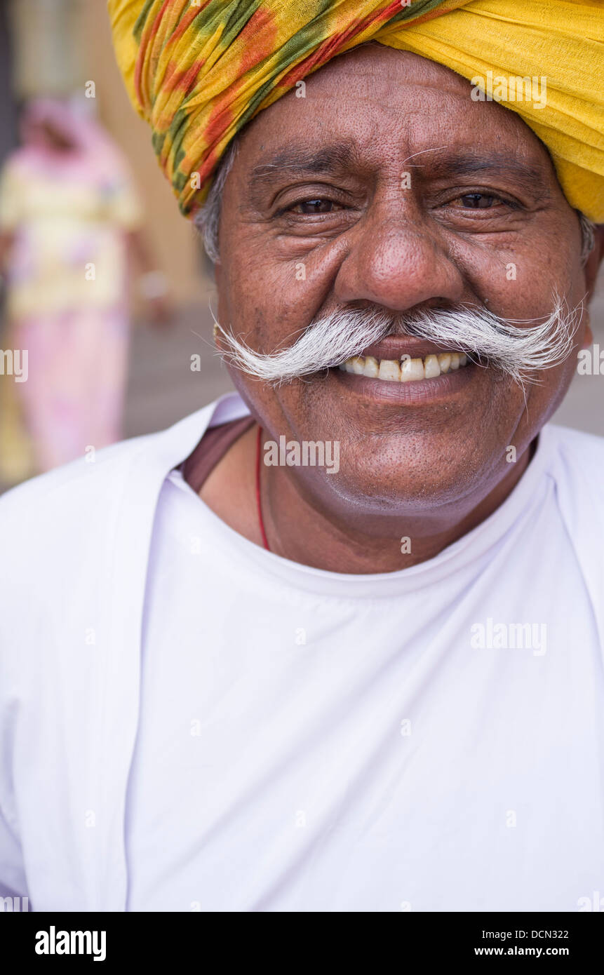 Indian man mustache jodhpur rajasthan hi-res stock photography and ...