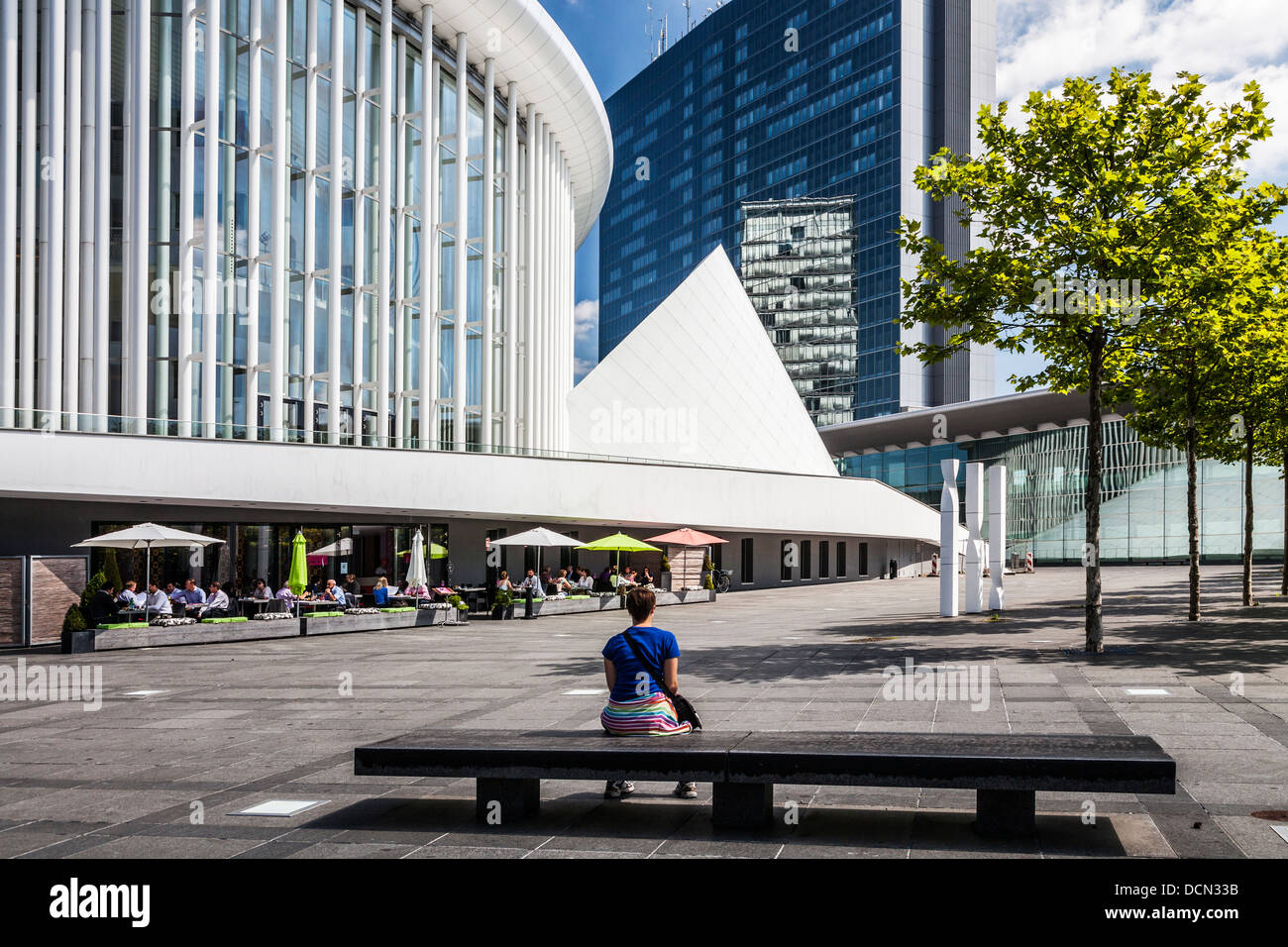 The Philharmonie concert hall (left) and the European Conference ...