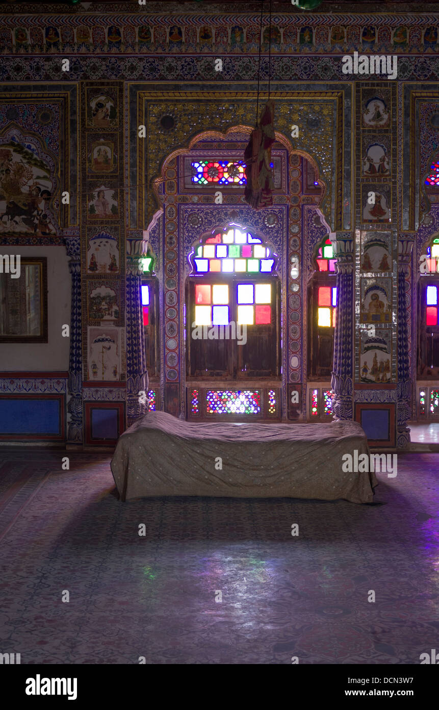Takhat Vilas, bed-chamber of Maraja Takhat Singh in the Jodhpur Fort ...