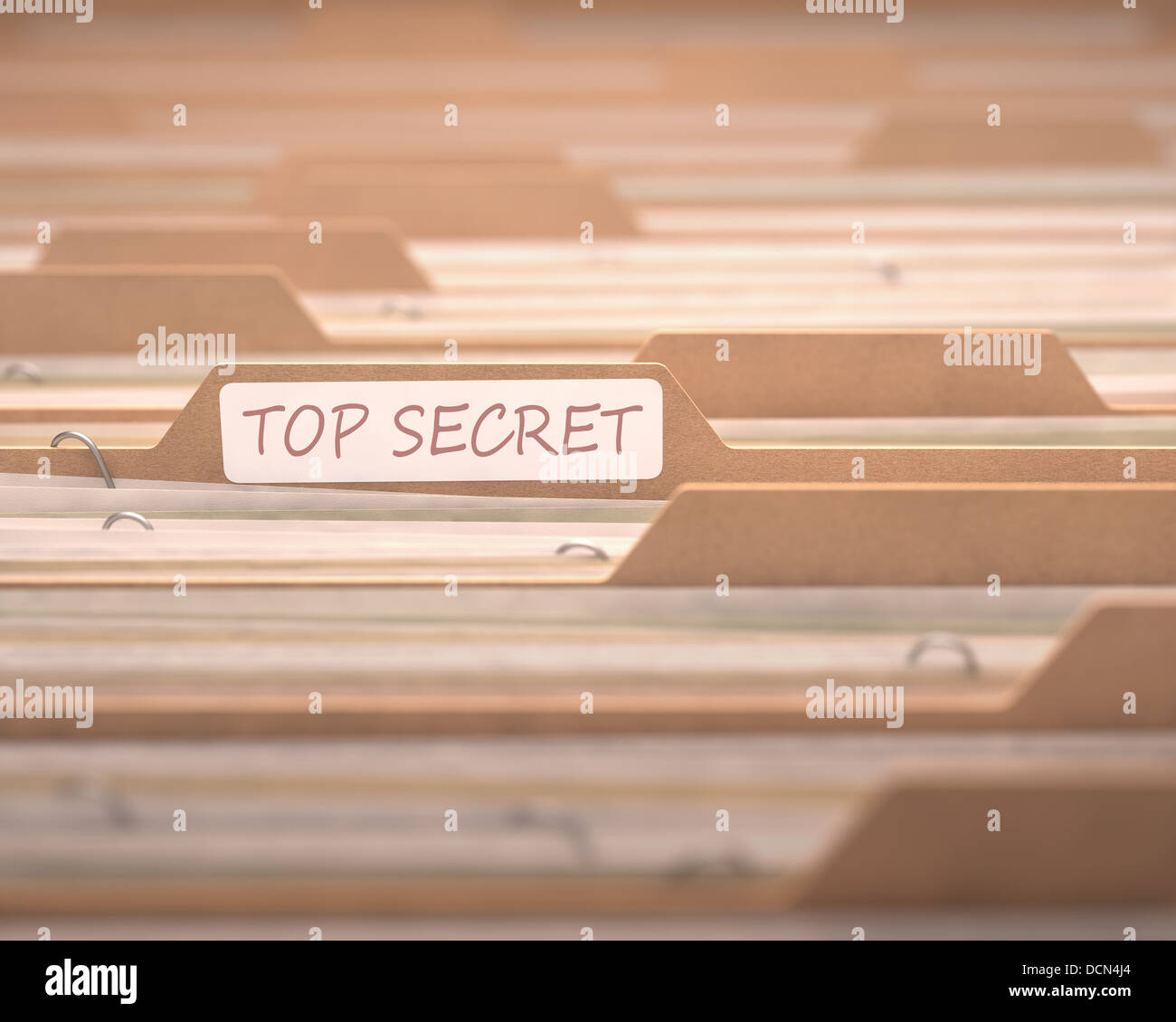Top secret files with the focus on the folder labeled Stock Photo - Alamy
