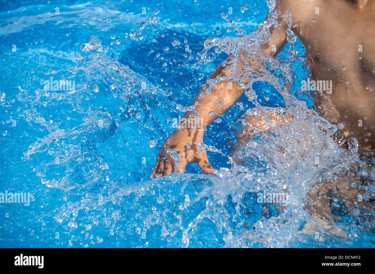 Splash in the water with great colors Stock Photo - Alamy