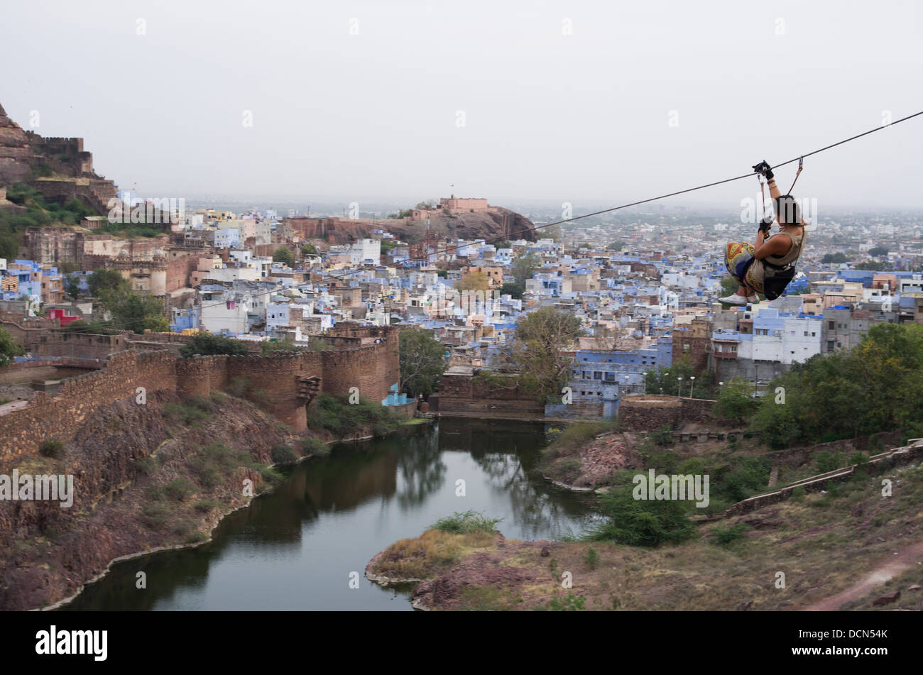Flying Fox Ziplining at Meherangarh Fort - Jodhpur, Rajashtan, India ...