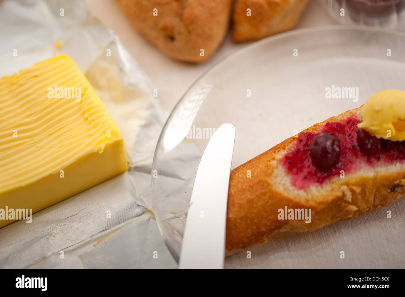 bread butter and jam Stock Photo - Alamy