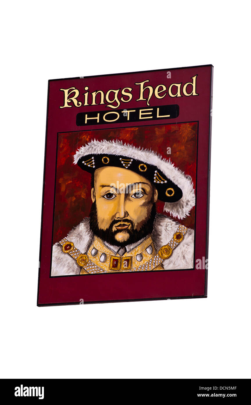 The Kings Head Hotel Pub Sign UK Stock Photo - Alamy