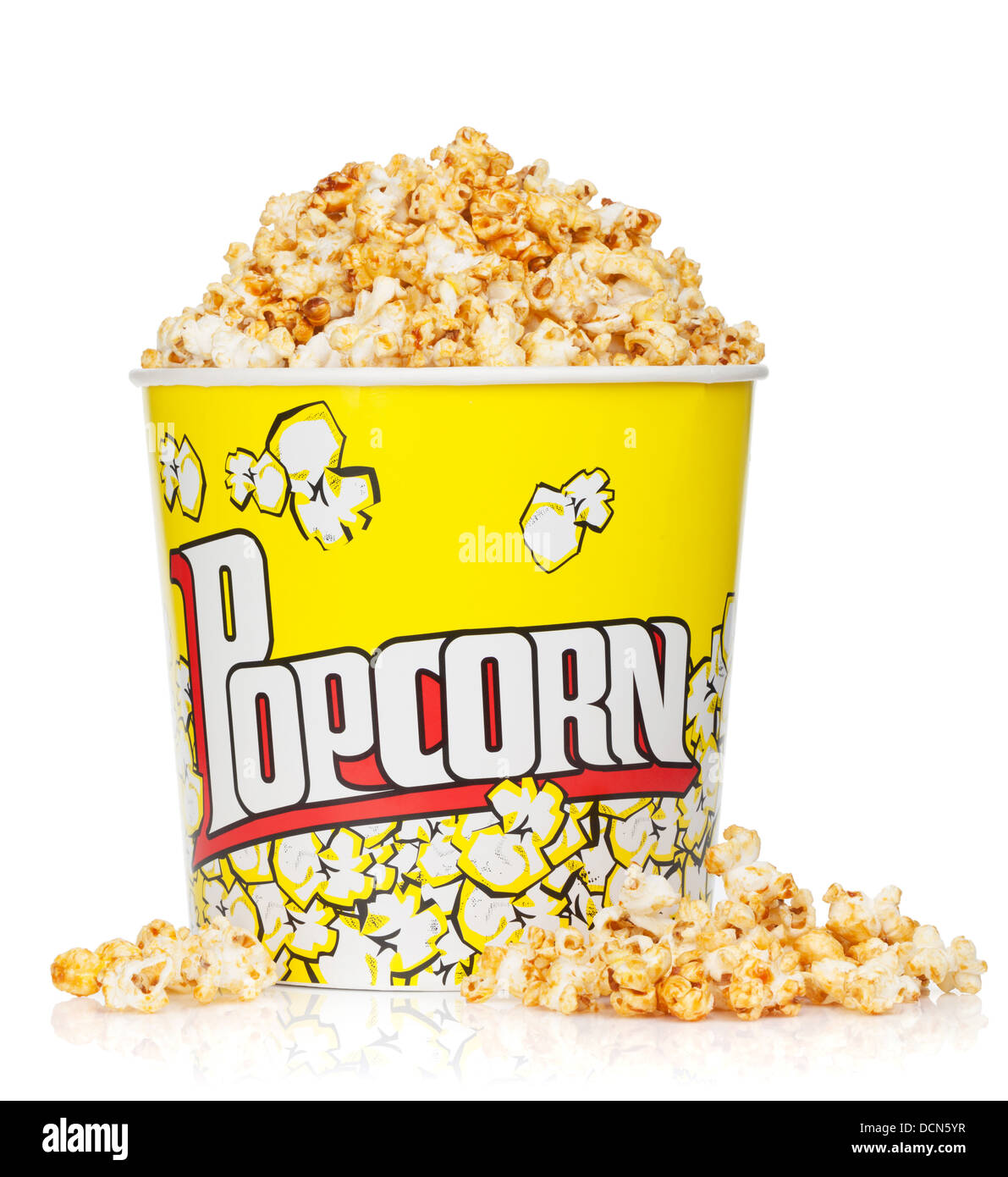 Popcorn box. Isolated on white background Stock Photo - Alamy