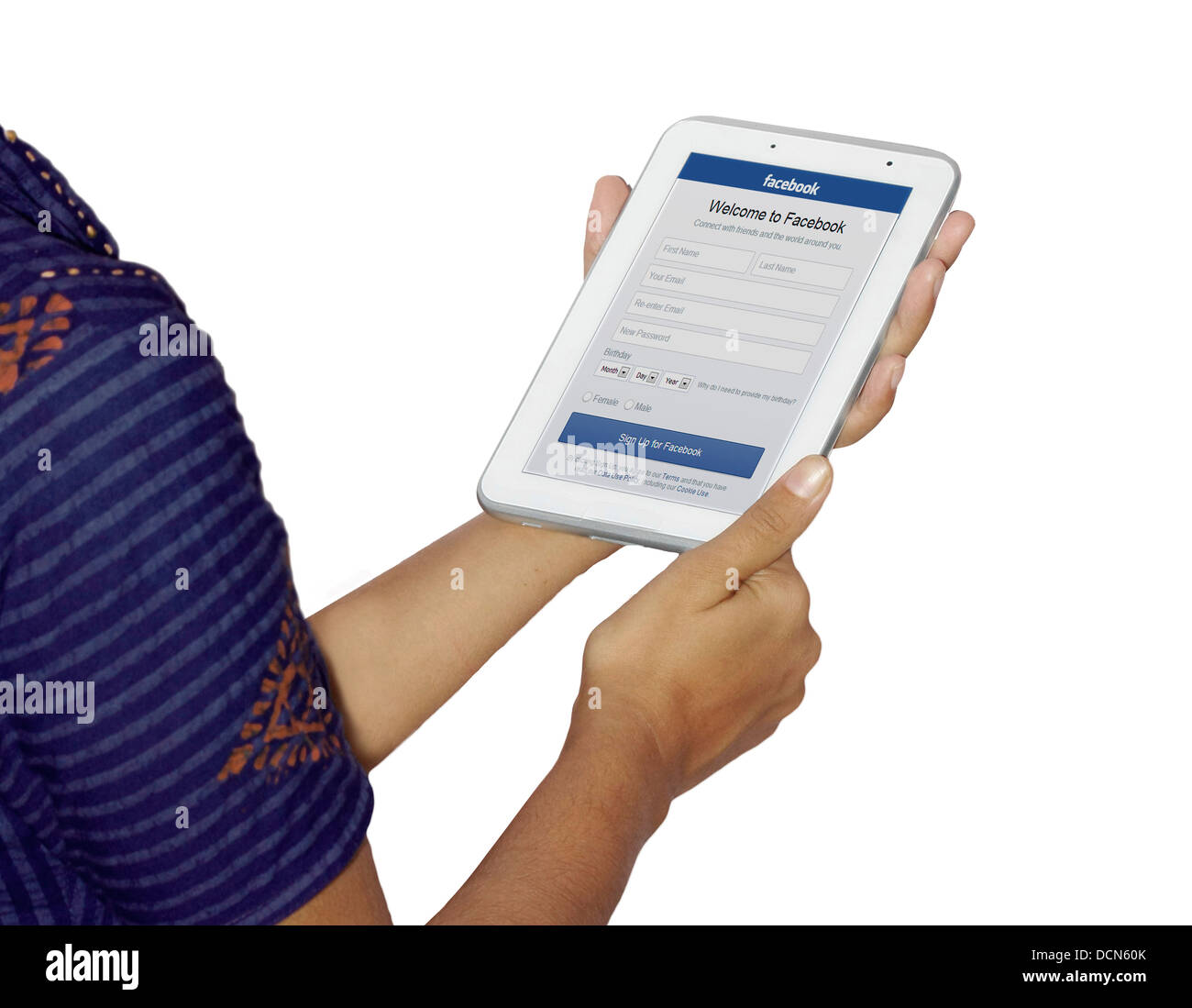 Signup facebook hi-res stock photography and images - Alamy