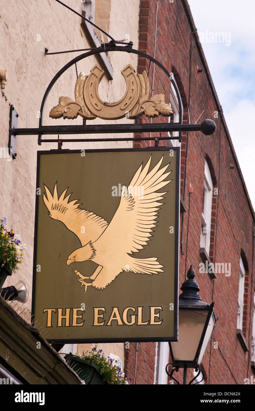 The Eagle Pub Sign Rochester High Street Kent UK Stock Photo - Alamy