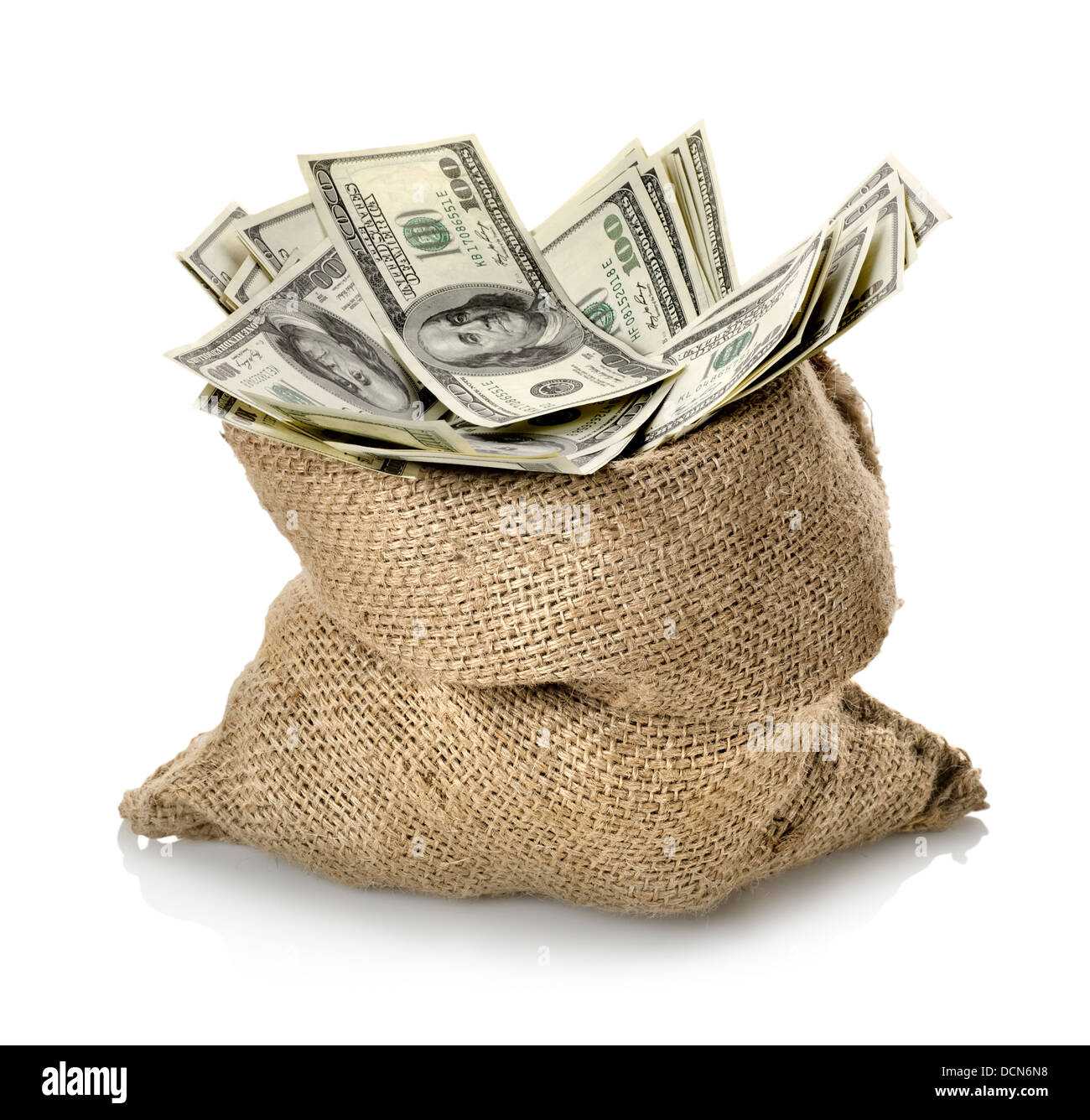 Dollar in the bag Stock Photo - Alamy