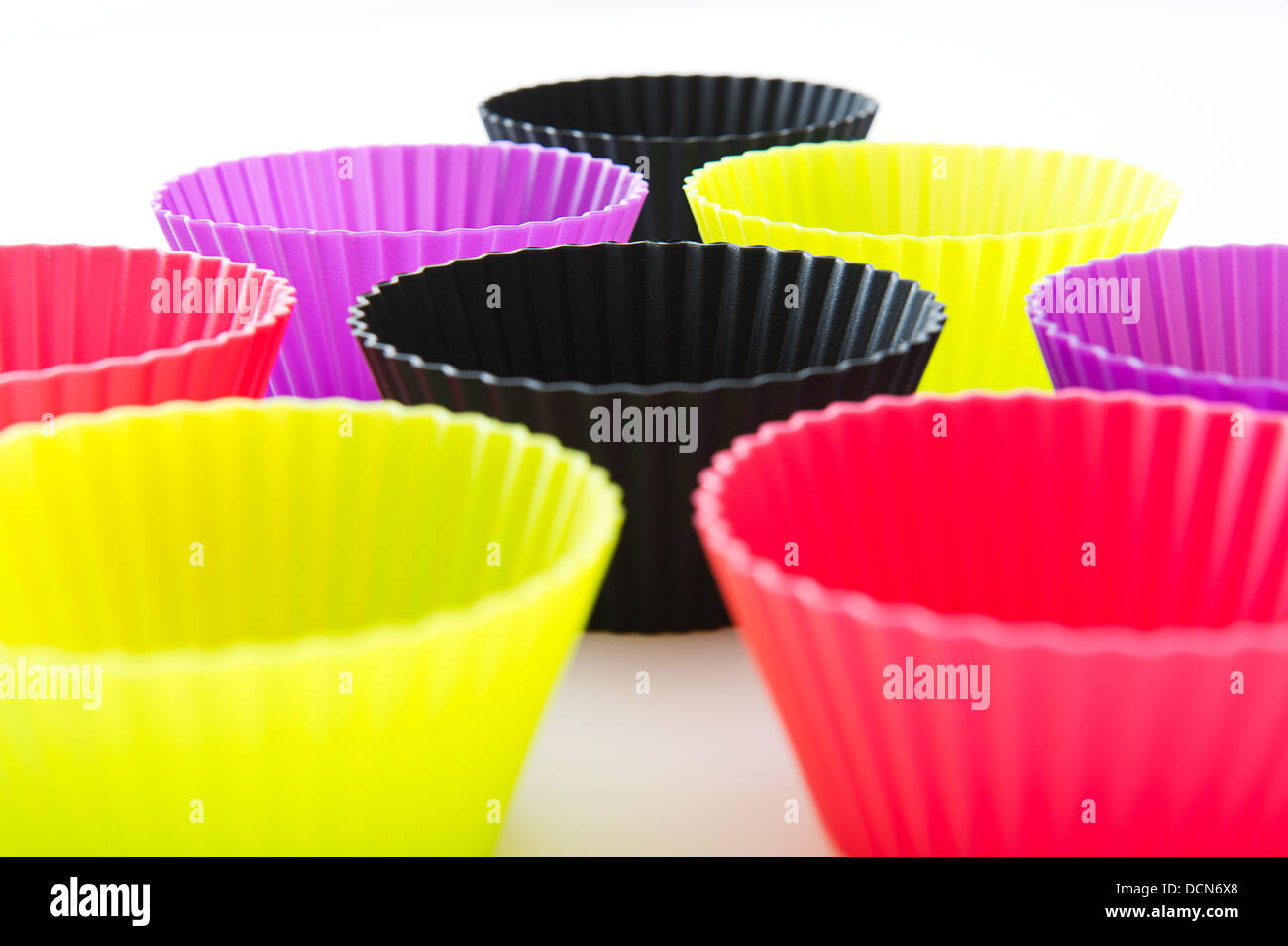 Coloured muffin cups Stock Photo - Alamy