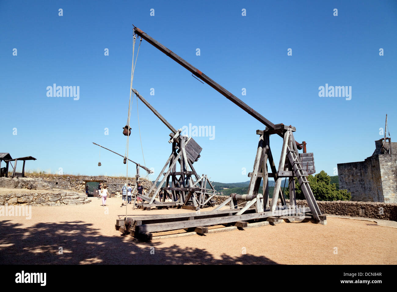 Trebuchets in the Museum of medieval Warfare, Chateau ( castle ) of ...