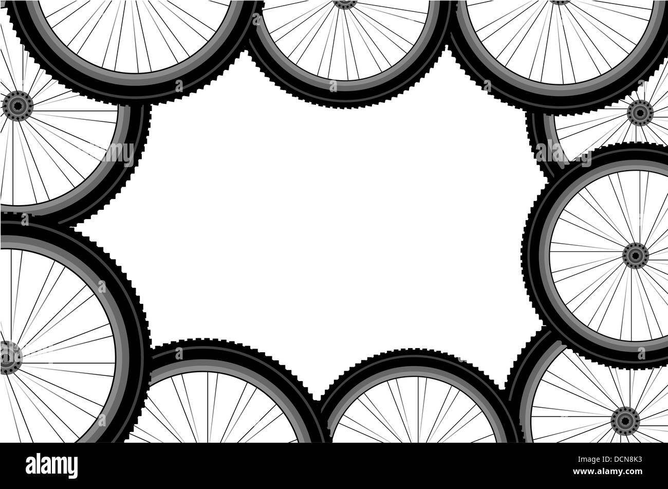 Seamless bicycle wheels pattern Stock Photo - Alamy