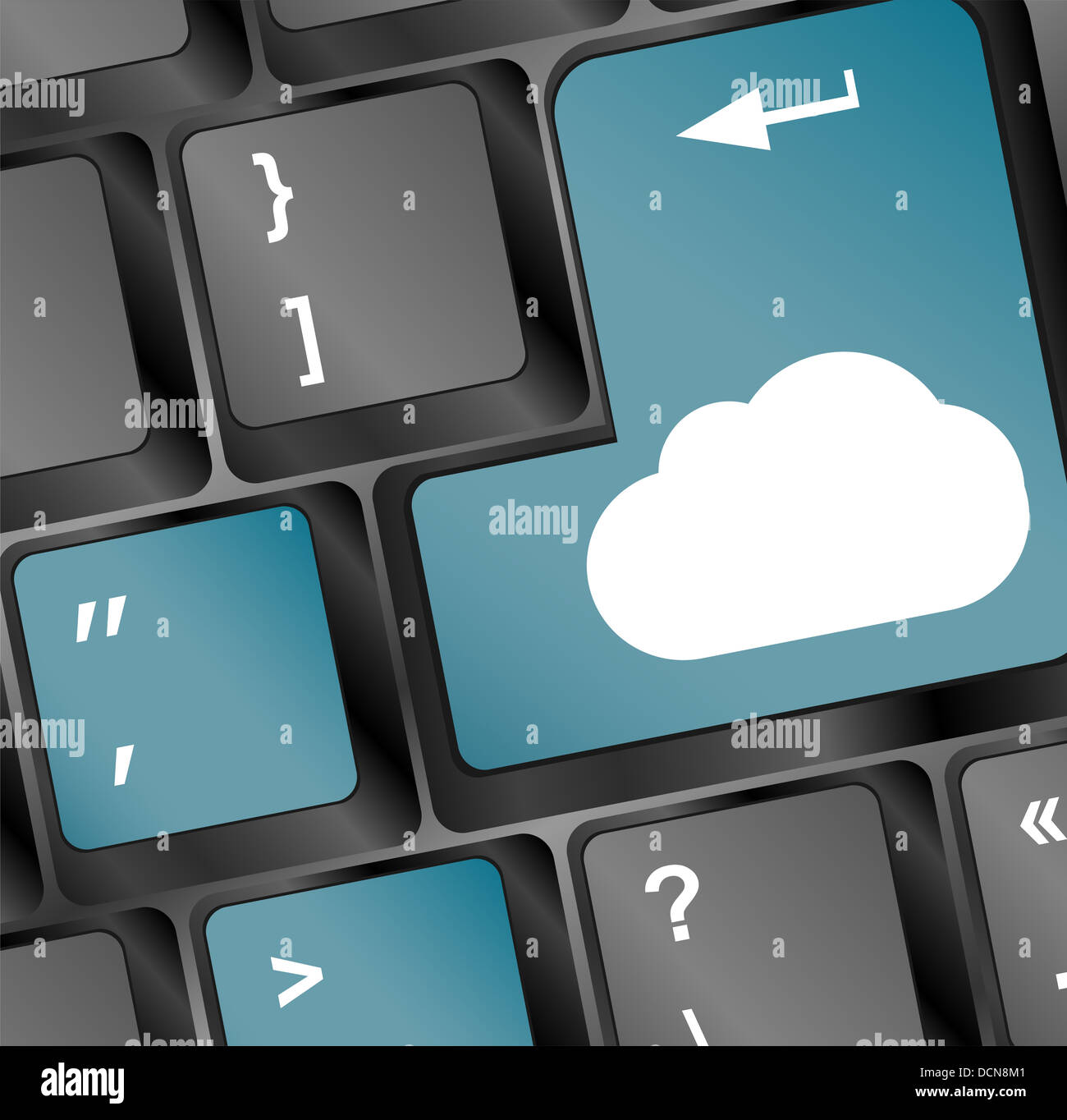 Cloud computing concept on computer keyboard Stock Photo - Alamy