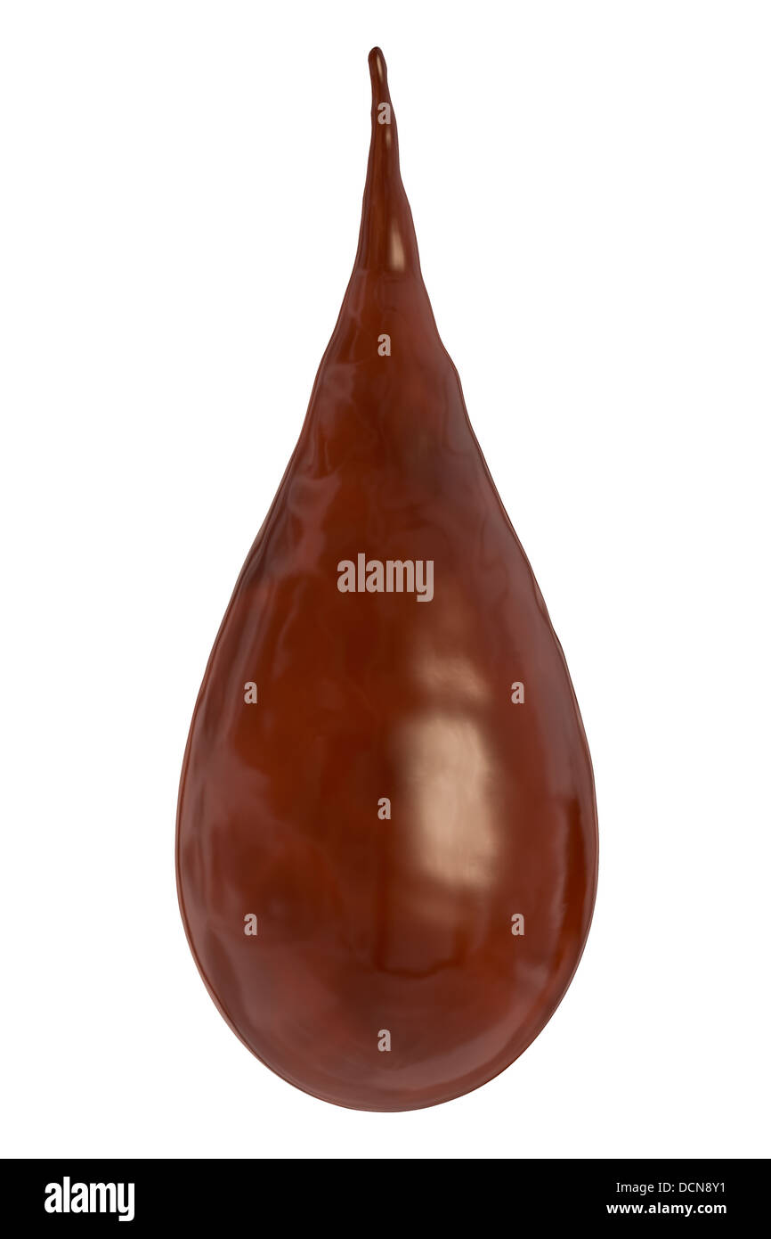chocolate droplet - isolated on white background Stock Photo - Alamy