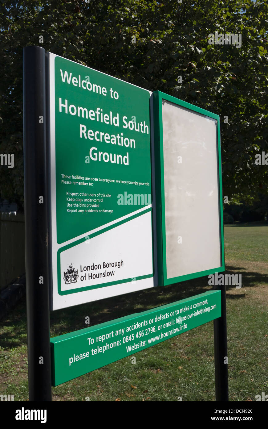 Recreation ground sign hi-res stock photography and images - Alamy