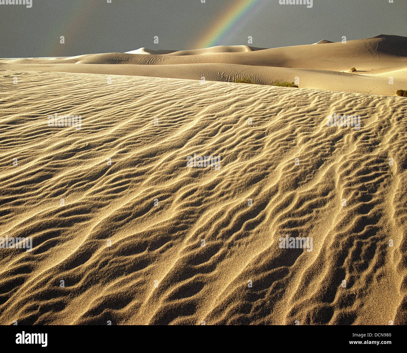 USA - COLORADO: Rainbow at Great Sand Dunes National Monument Stock ...