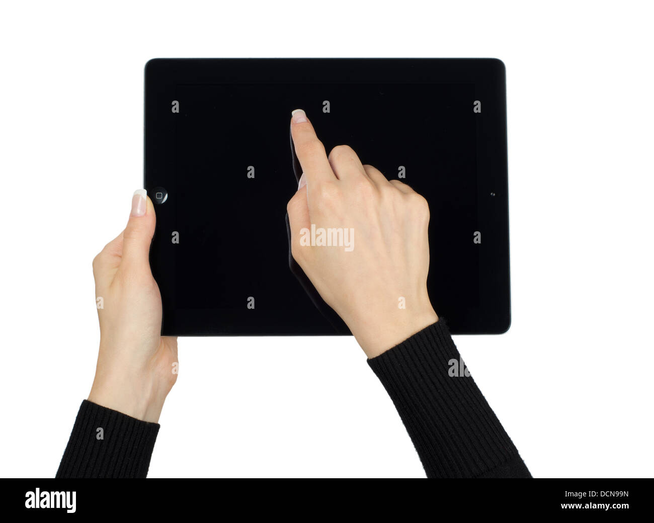 hands with tablet computer Stock Photo - Alamy