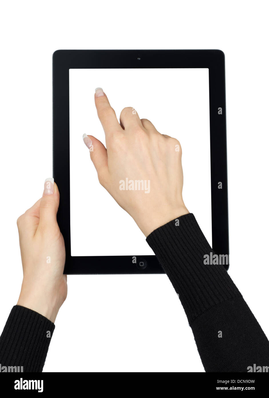 Hands with tablet computer Stock Photo - Alamy