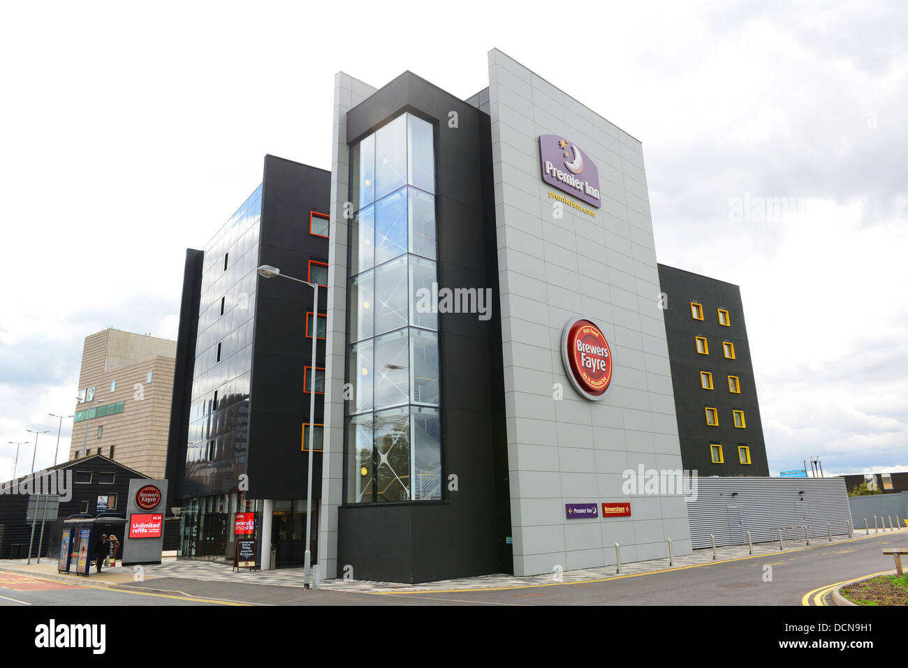 Premier Inn hotel and Brewers Fayre at Walsall in West Midlands Uk ...