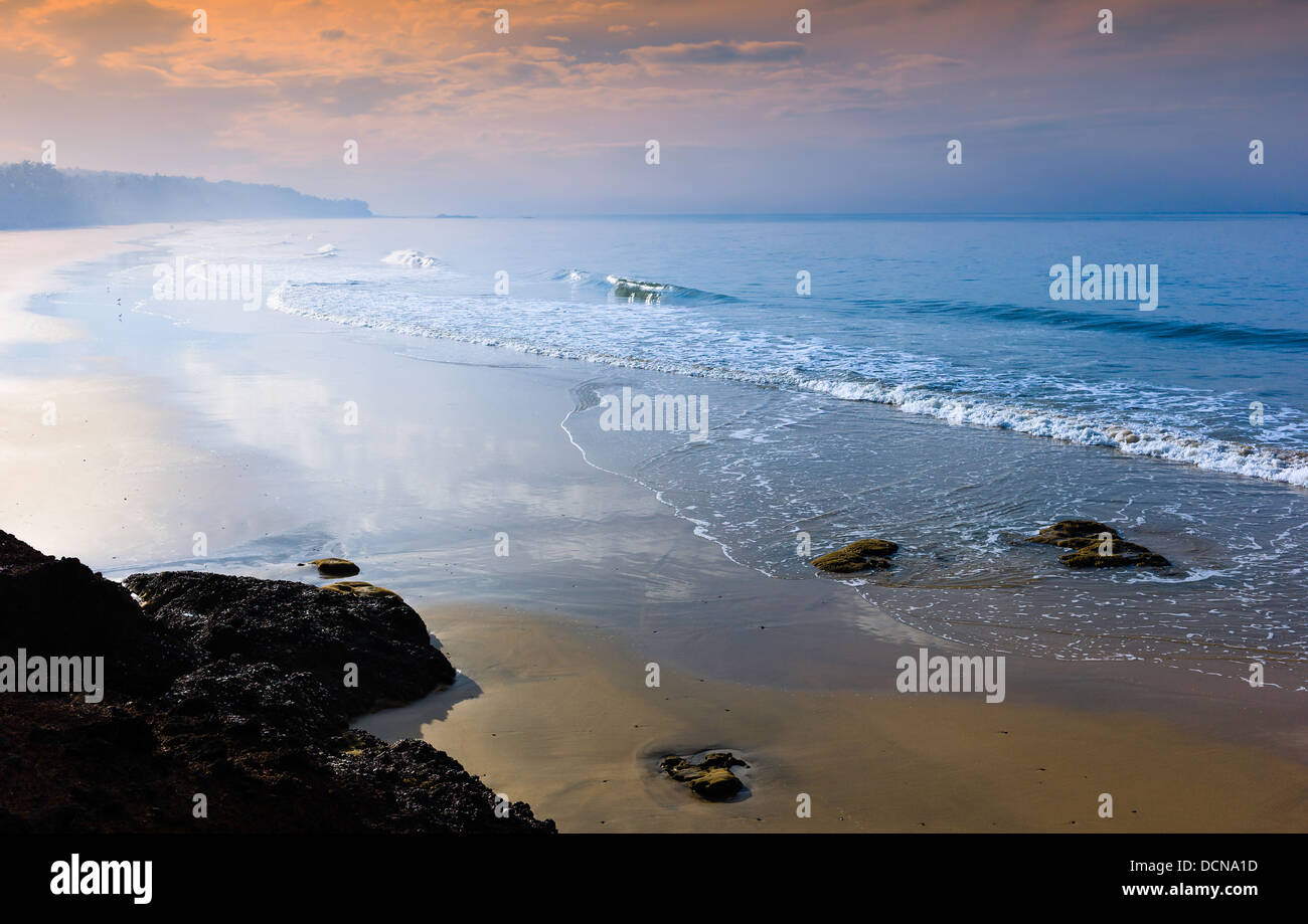 Thottada beach in the early morning, Kannur, Kerala, India Stock Photo ...
