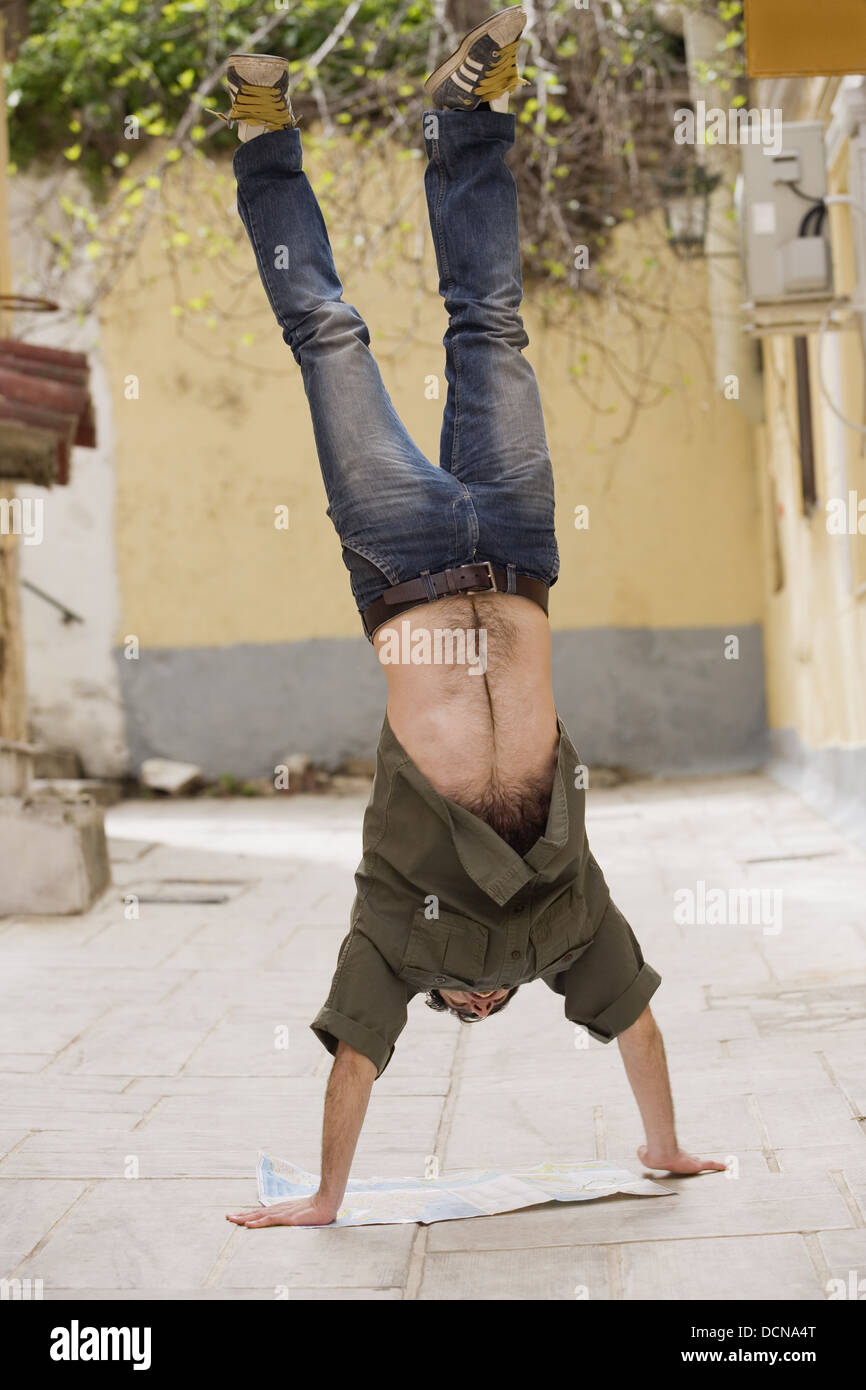 Handstand humor hi-res stock photography and images - Alamy