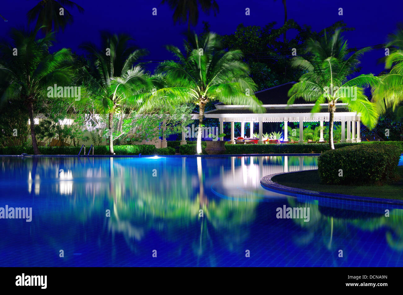 pool in night Stock Photo - Alamy