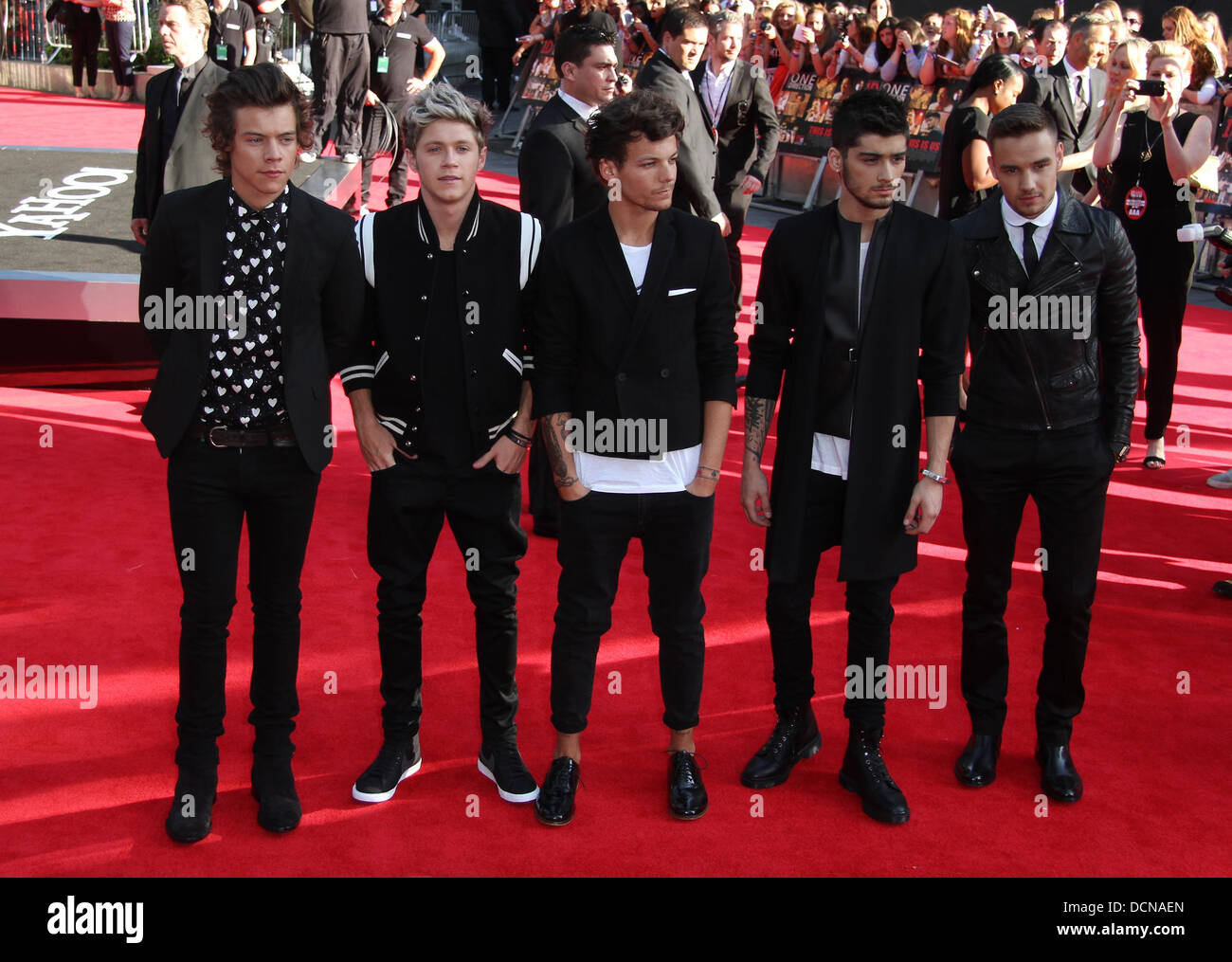 London, UK, 20th August 2013. One Direction attend the World Premiere ...