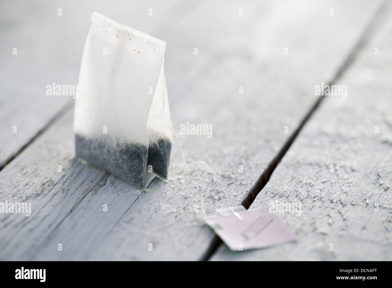 Teabag on a white surface Stock Photo - Alamy