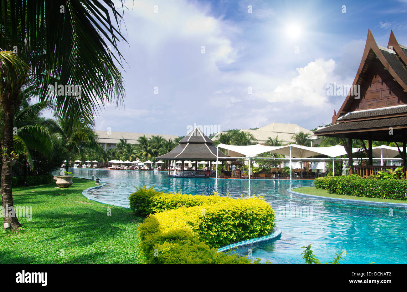 swimming pool in thailand Stock Photo - Alamy