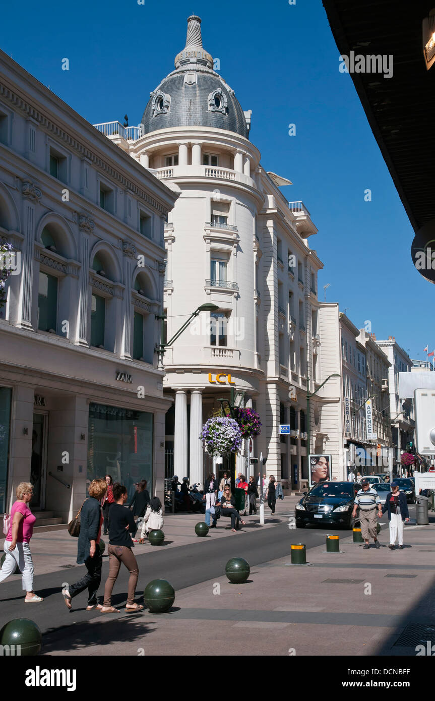 On one of the main streets, Cannes, French Riviera, France Stock Photo ...