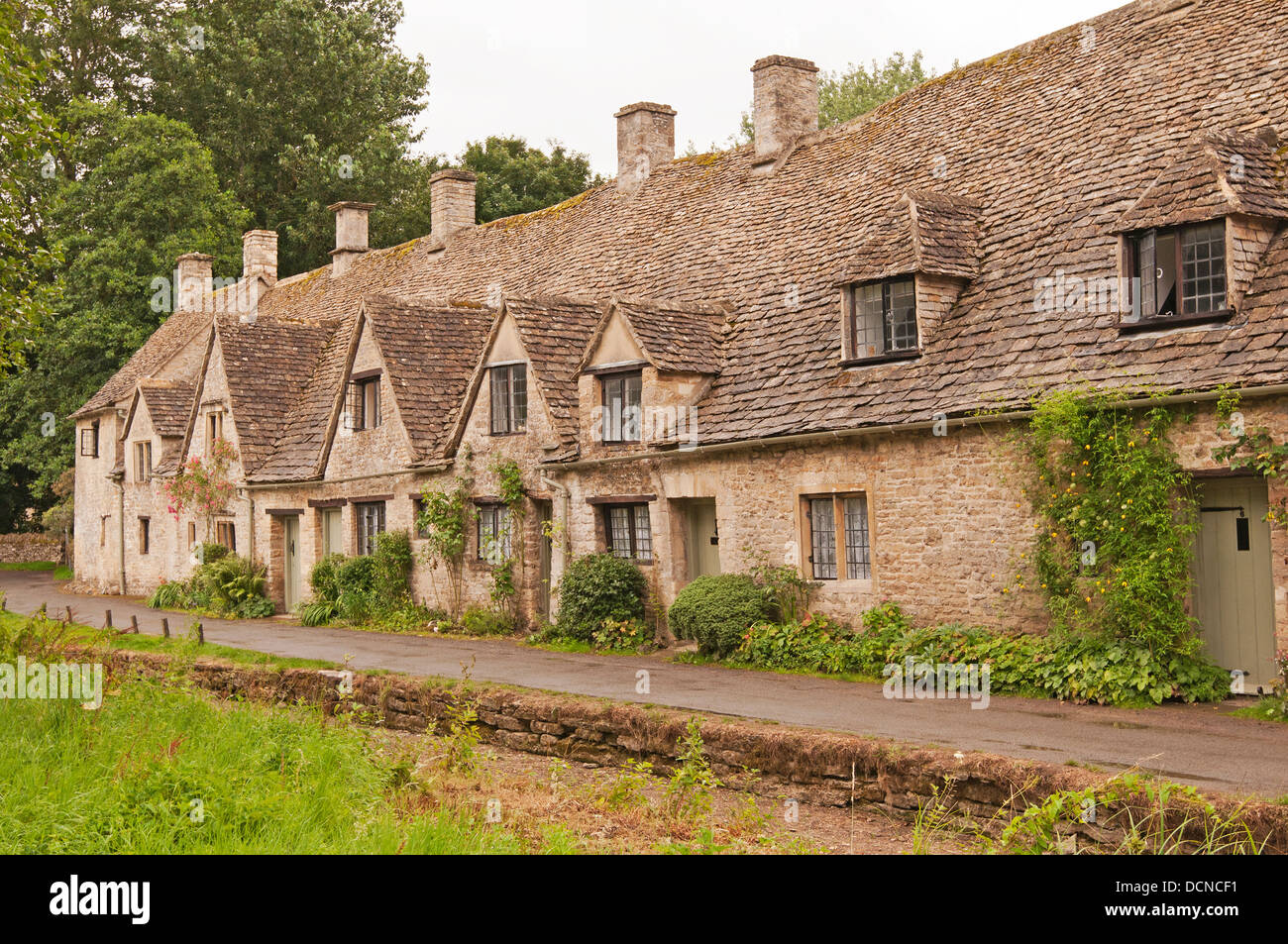 Weavers Cottages known as Arlington Row Bibury Gloucestershire England ...