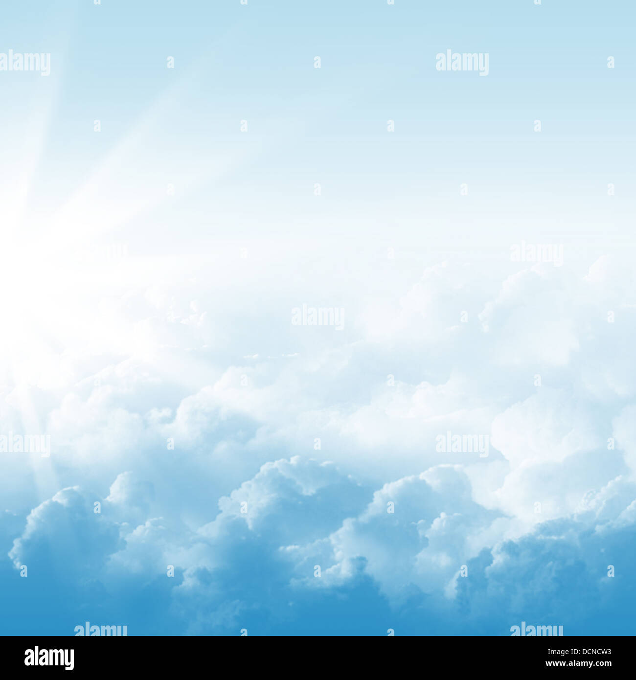 Blue sky and clouds abstract illustration Stock Photo - Alamy