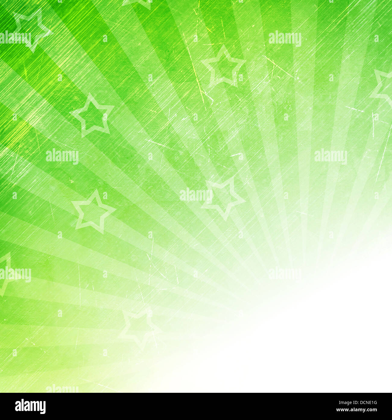 Green retro background with stripe pattern and stars Stock Photo - Alamy