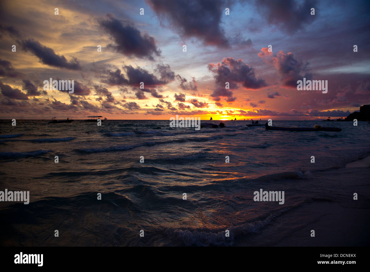 Sea in the twilight Stock Photo - Alamy