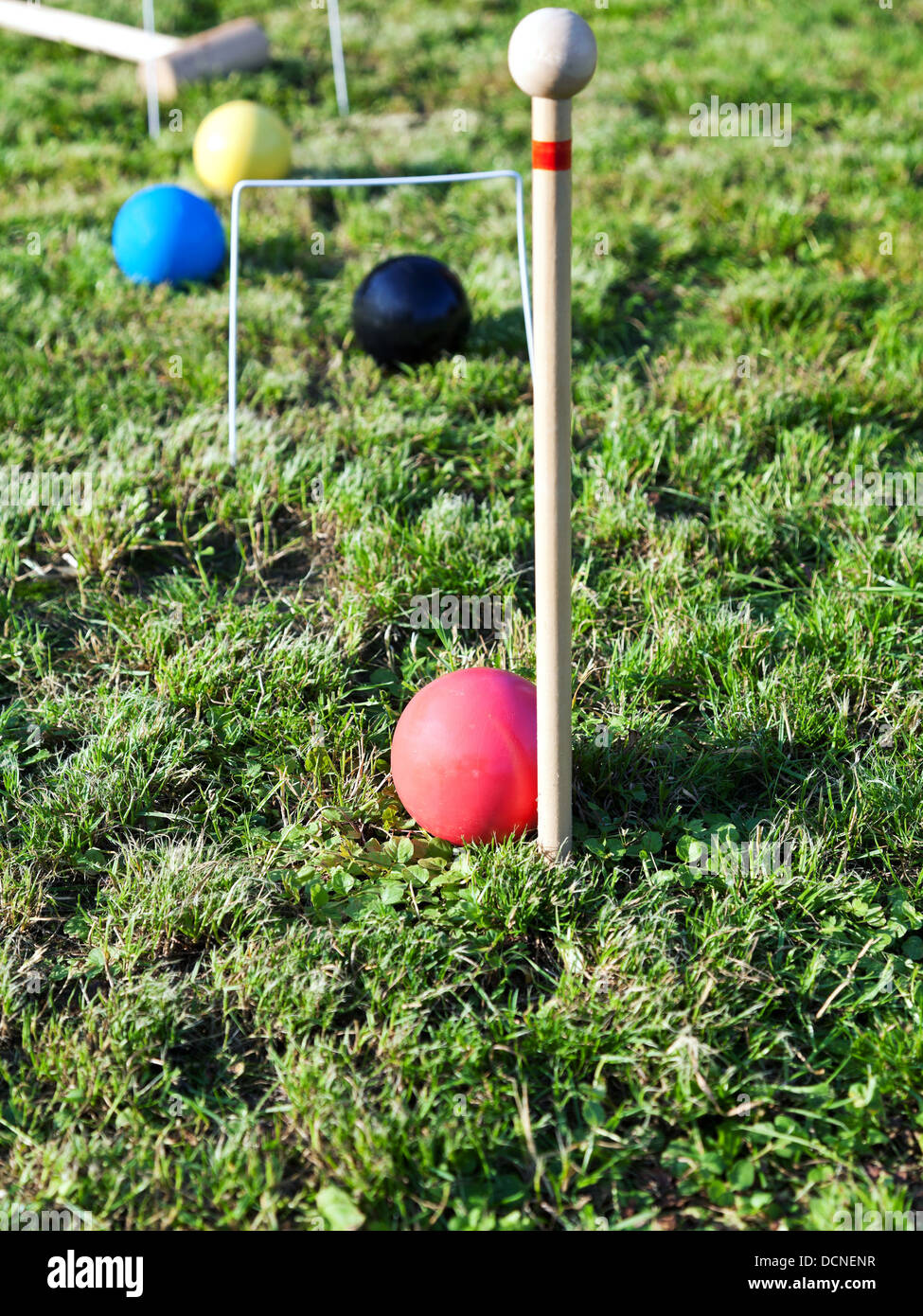 Croquet balls in red hi-res stock photography and images - Alamy