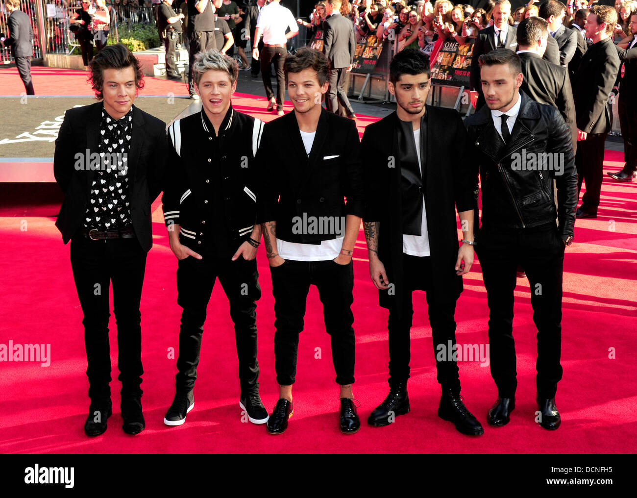 London, UK. 20th Aug, 2013. ONE DIRECTION at Attends the Premiere of ...