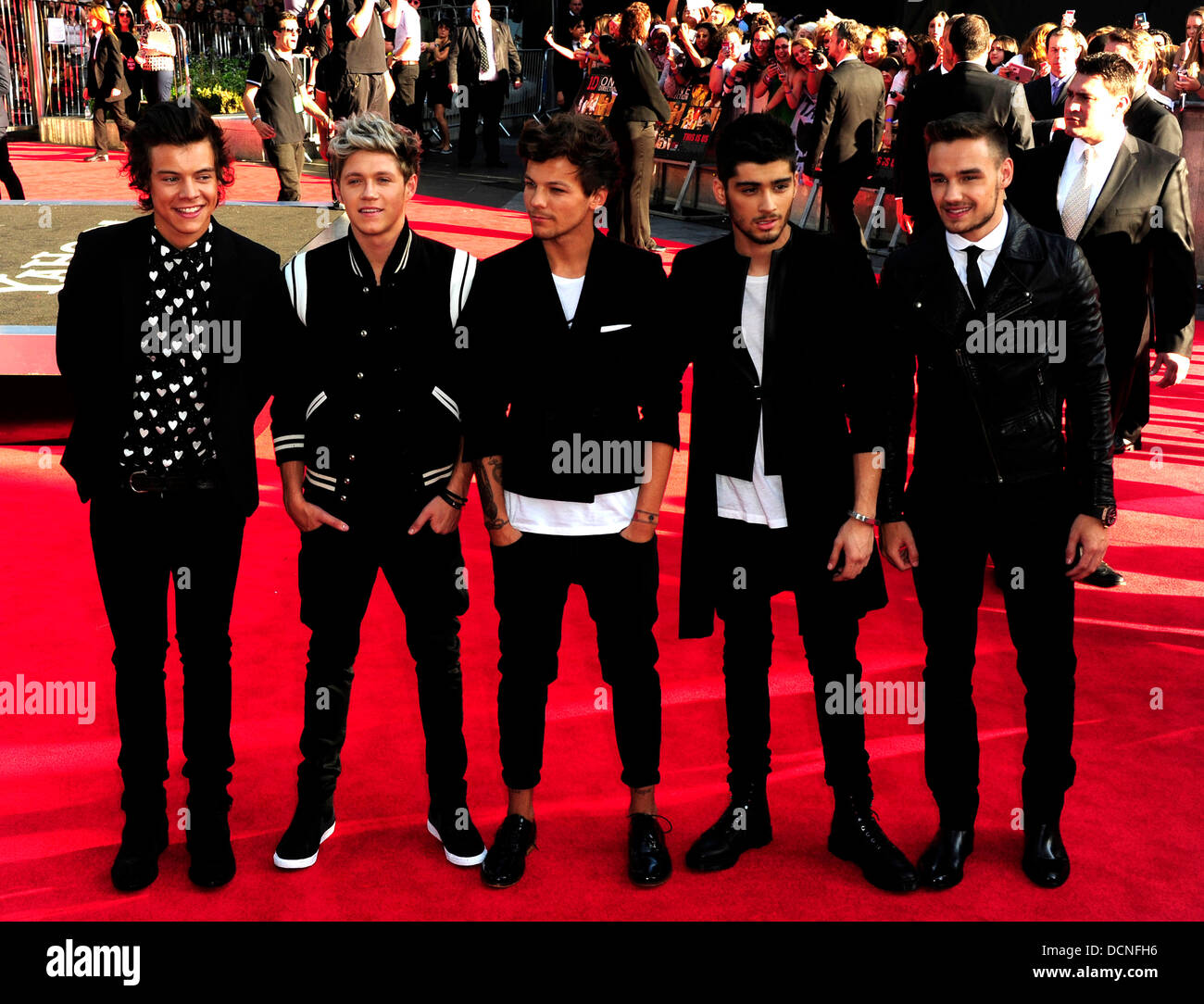 London, UK. 20th Aug, 2013. ONE DIRECTION at Attends the Premiere of ...