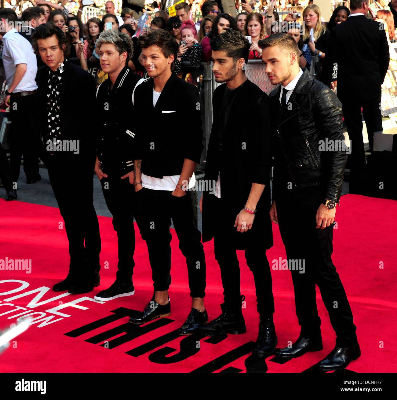 London, UK. 20th Aug, 2013. ONE DIRECTION at Attends the Premiere of ...