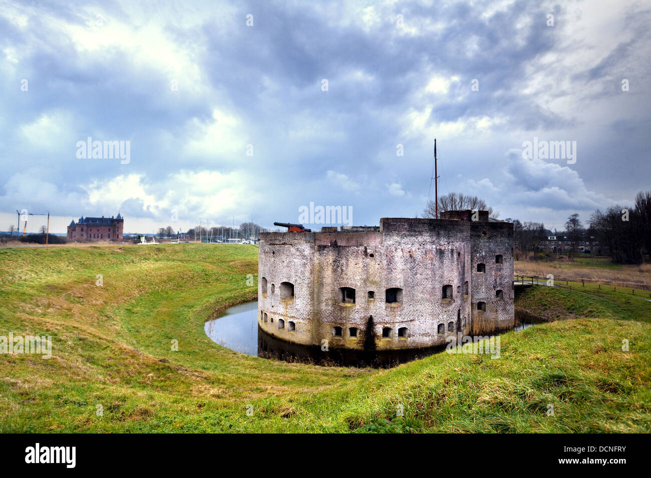 fortification ruins in Muiden Stock Photo - Alamy
