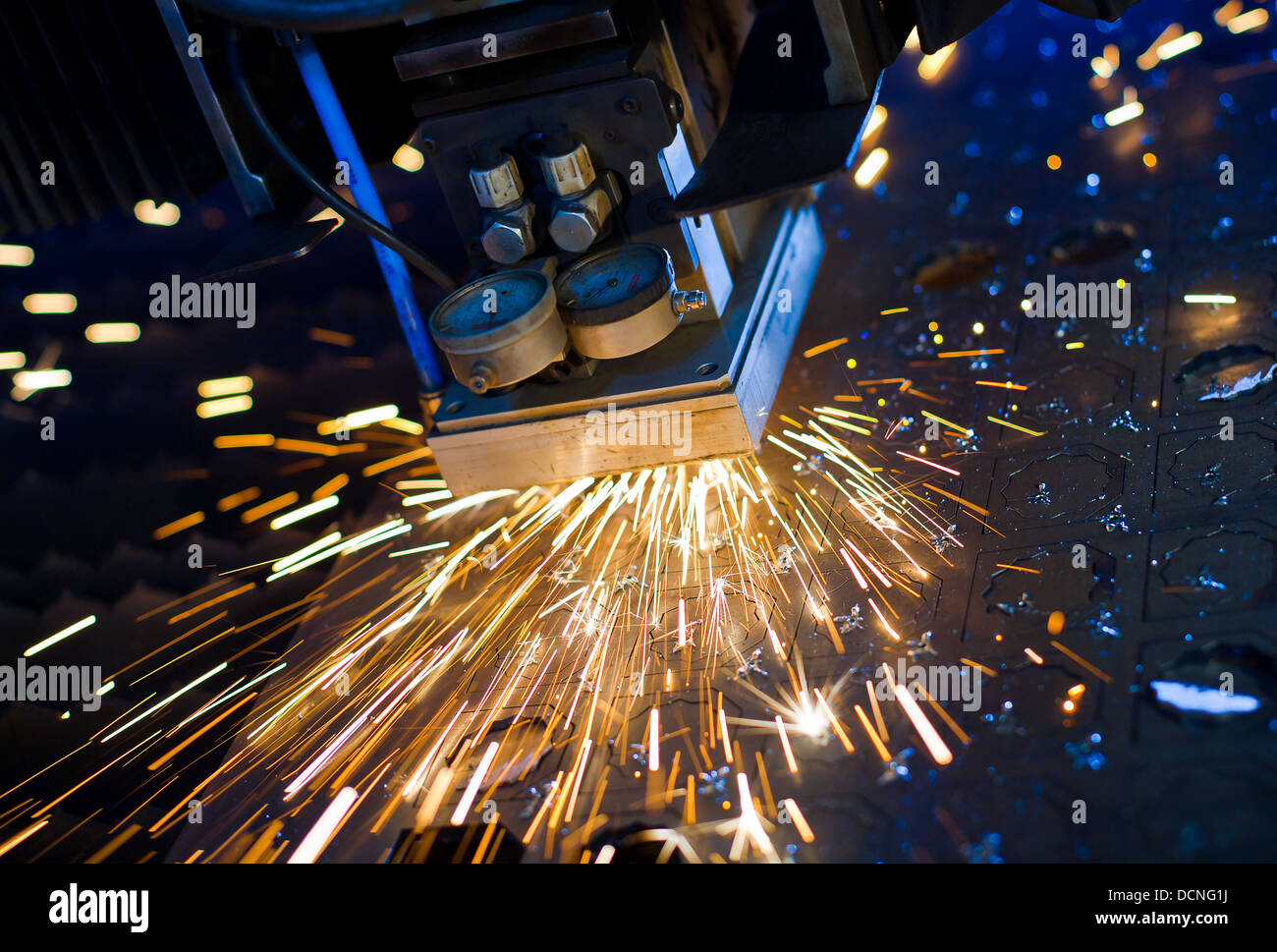Laser cutting close up Stock Photo - Alamy