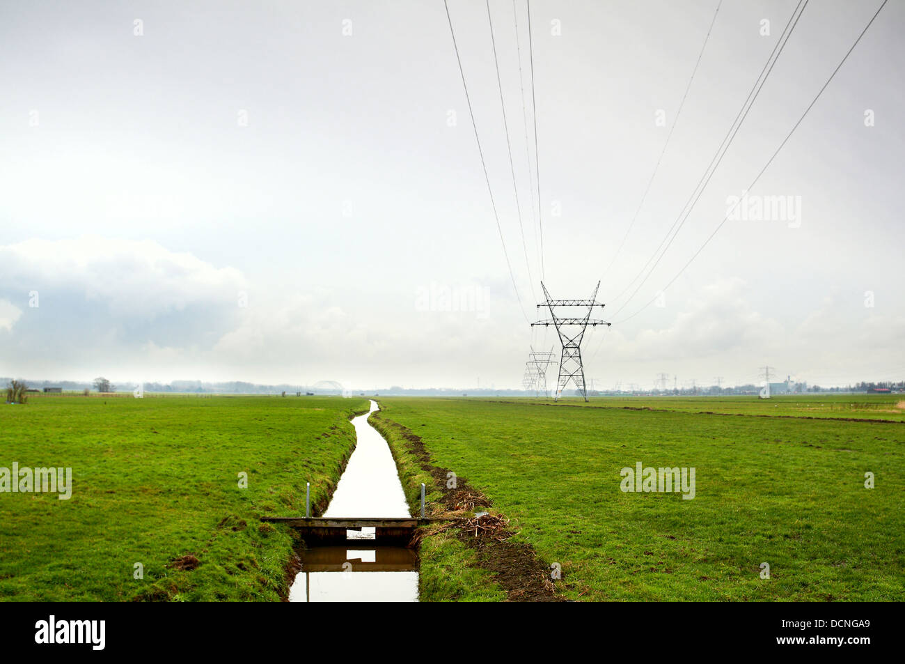 Dutch rural flat landscape Stock Photo - Alamy