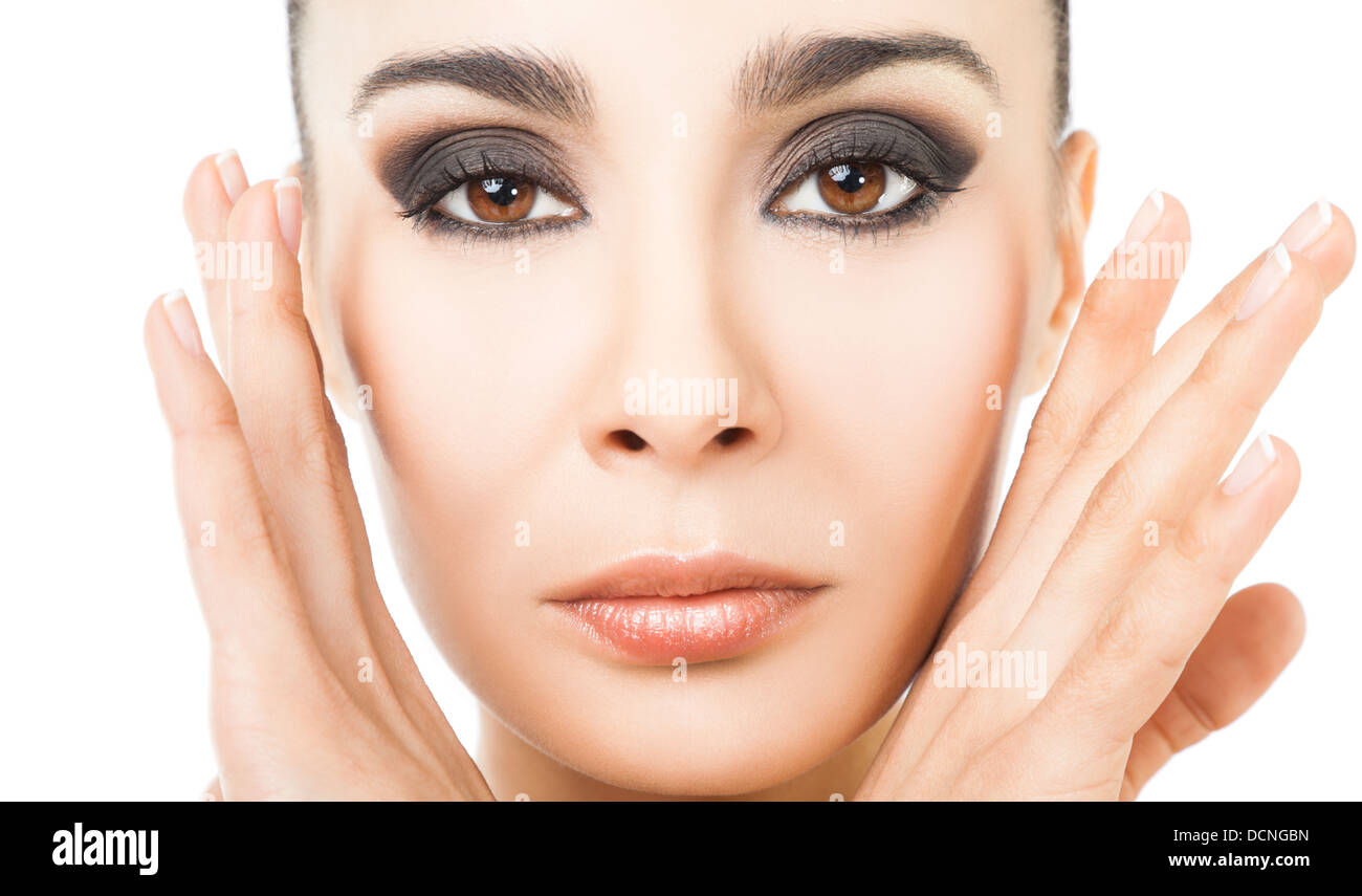 Beauty female face Stock Photo - Alamy