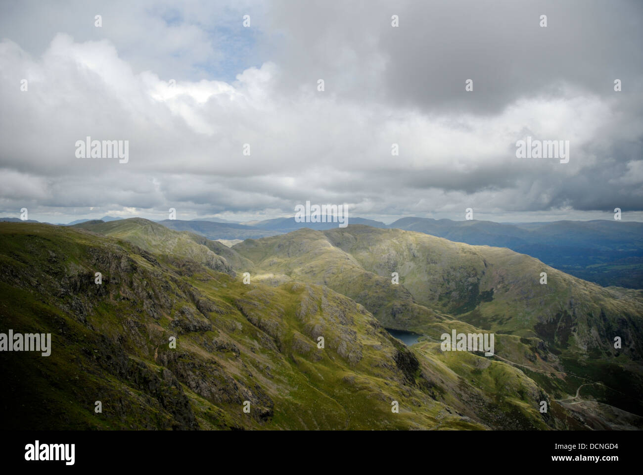 View from the top of Old man Coniston,Mountain,The Lake District ...
