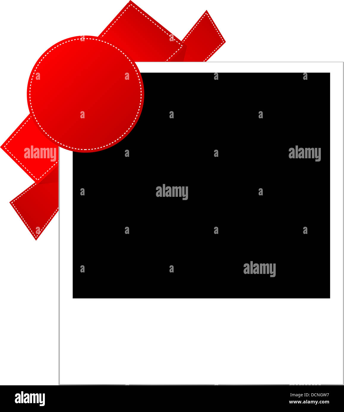 photo frames with red ribbon Stock Photo - Alamy
