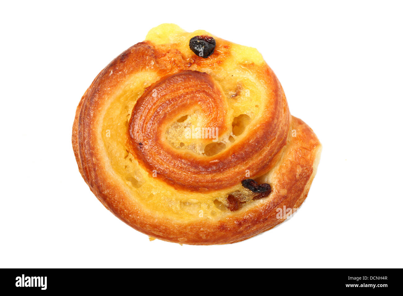 Homemade bun with raisins Stock Photo - Alamy