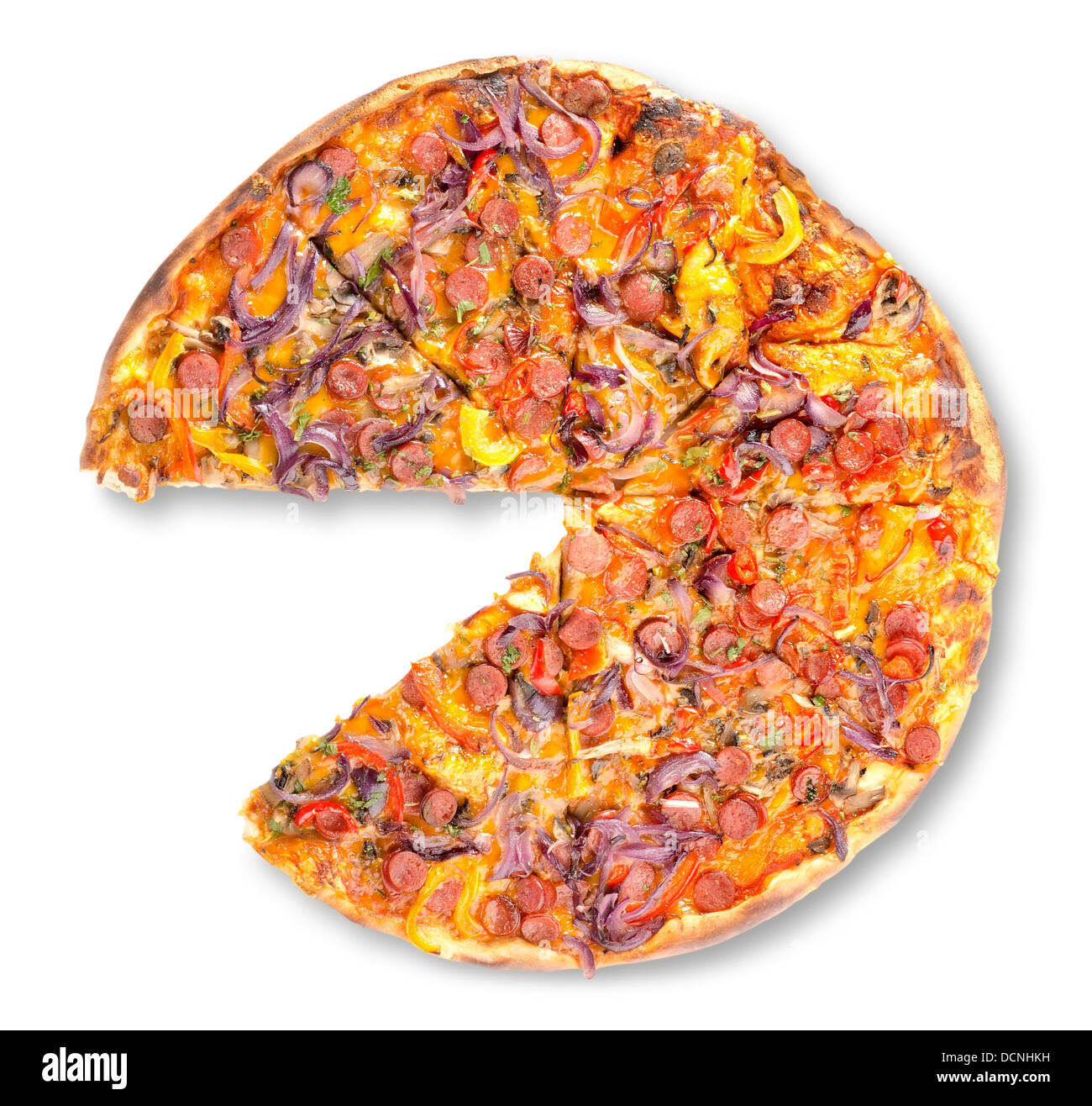 Pepperoni pizza isolated Stock Photo - Alamy