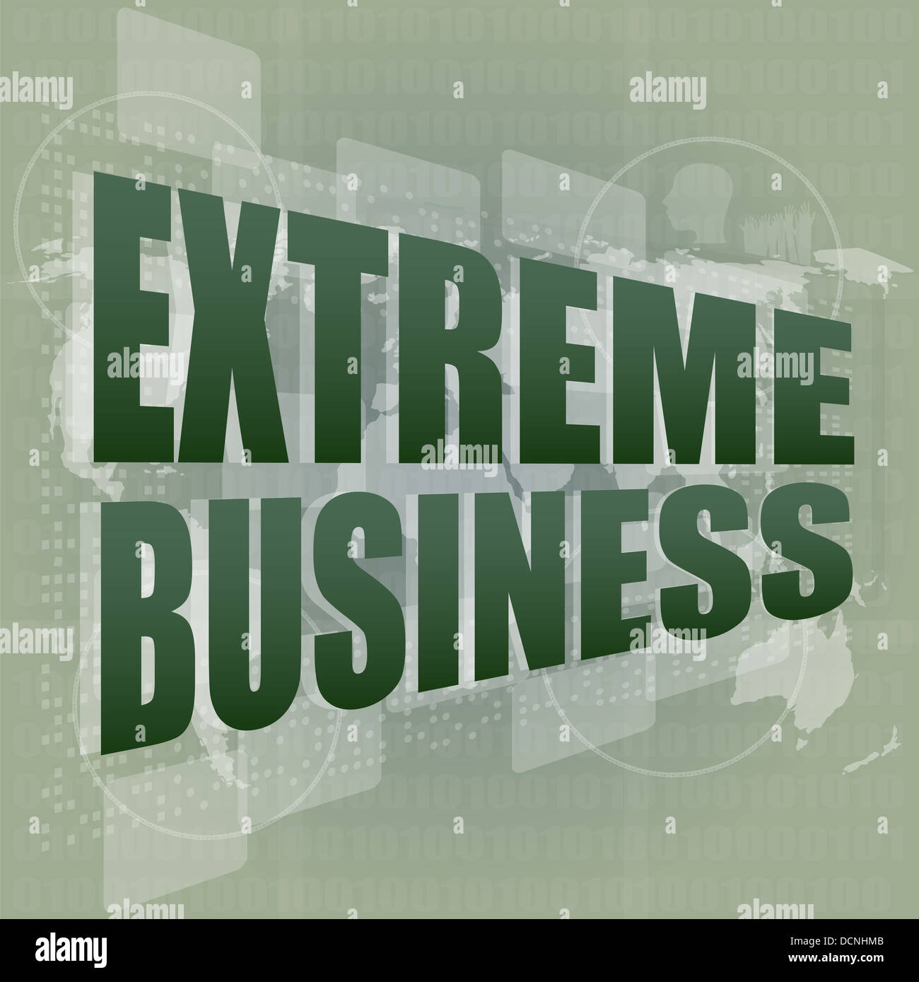 extreme business words on digital touch screen Stock Photo - Alamy