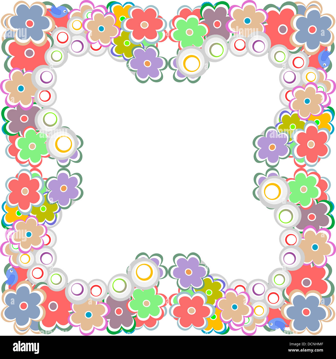 seamless pattern, flower border Stock Photo - Alamy