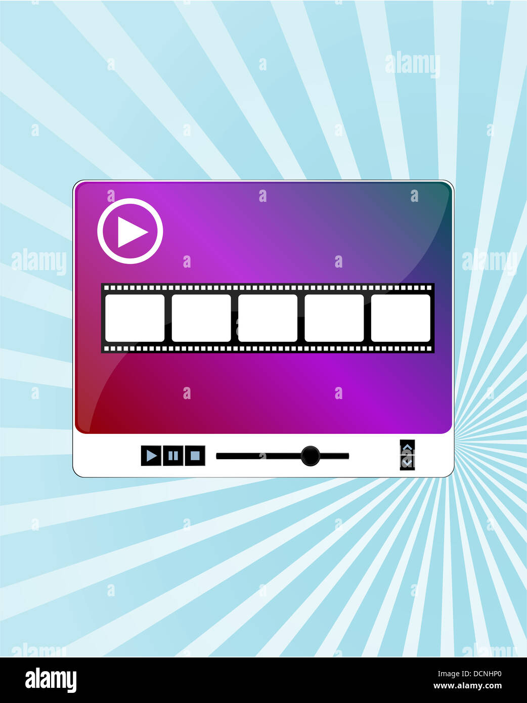 Video Movie Media Player on blue ray Stock Photo - Alamy