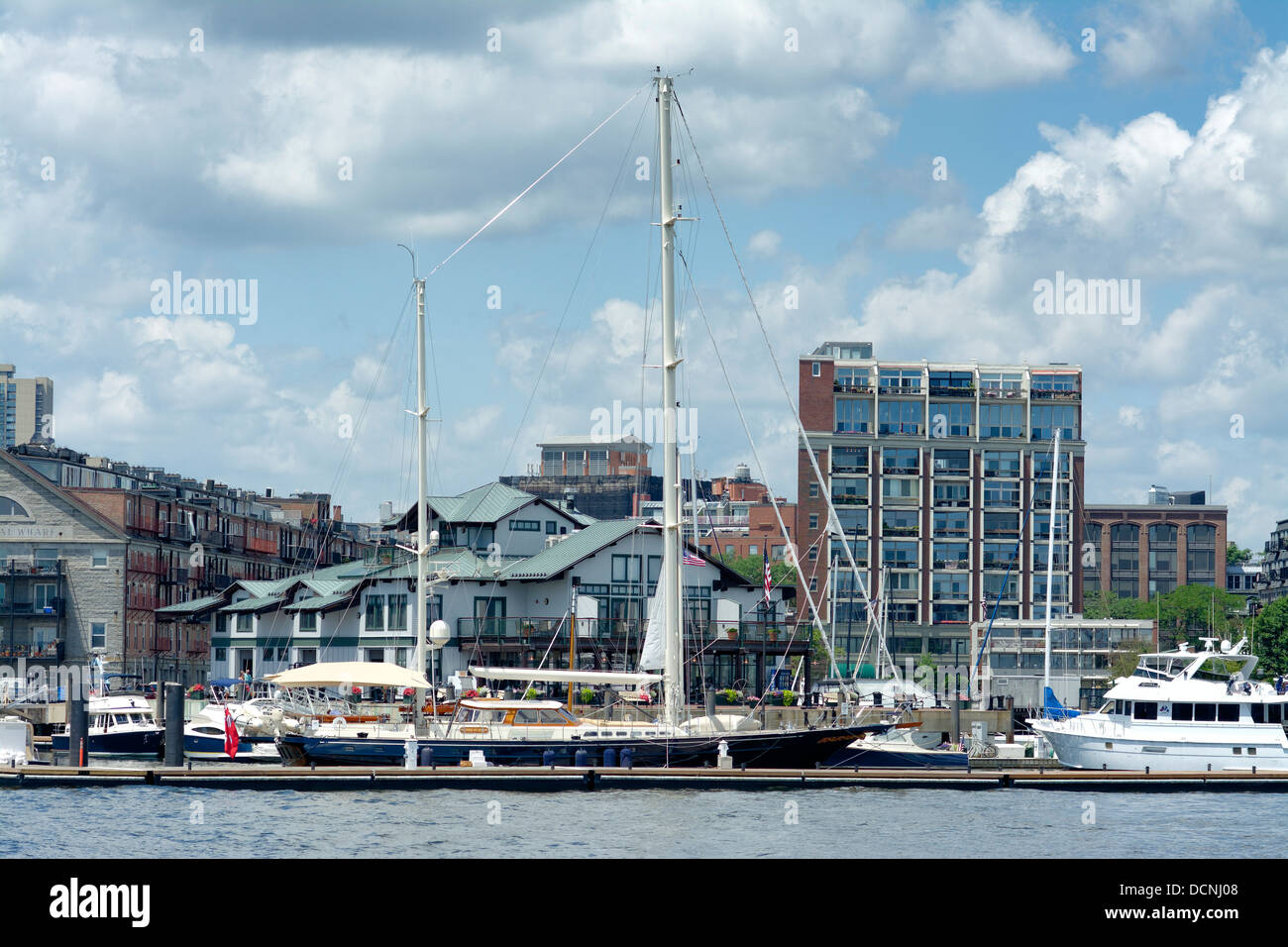 ara Maria Yacht docked at Commercial Wharf on July 5 Stock Photo - Alamy